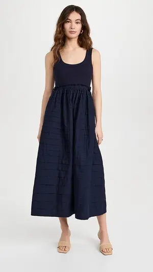 Cinq À Sept Akira Pleated Poplin Dress