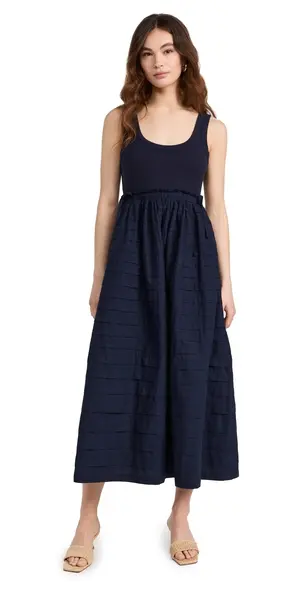 Cinq À Sept Akira Pleated Poplin Dress