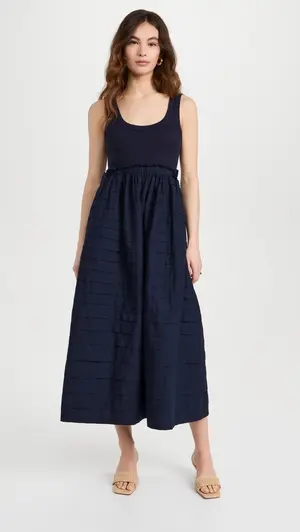 Cinq À Sept Akira Pleated Poplin Dress