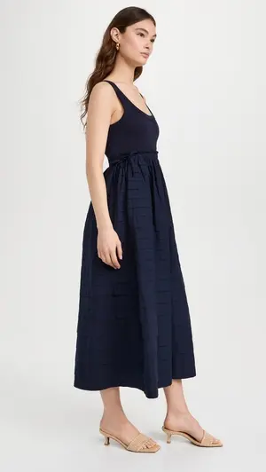 Cinq À Sept Akira Pleated Poplin Dress