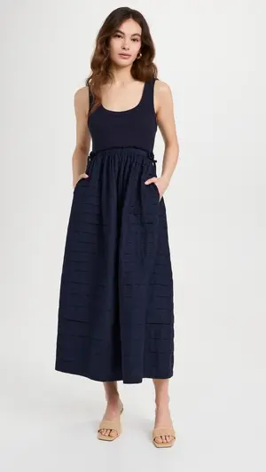 Cinq À Sept Akira Pleated Poplin Dress