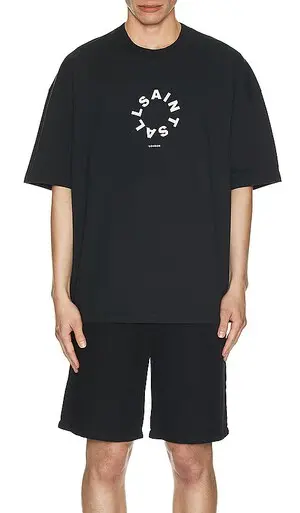 ALLSAINTS Tierra Tee In Black - Jet Black