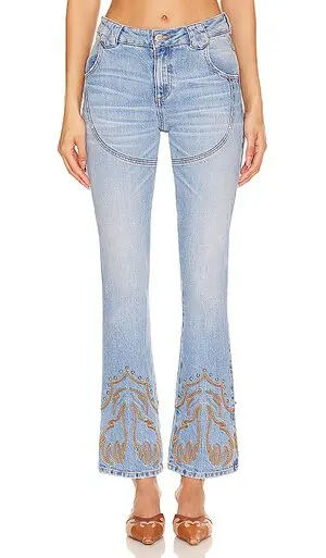 UNDERSTATED LEATHER Western Stretch Jeans