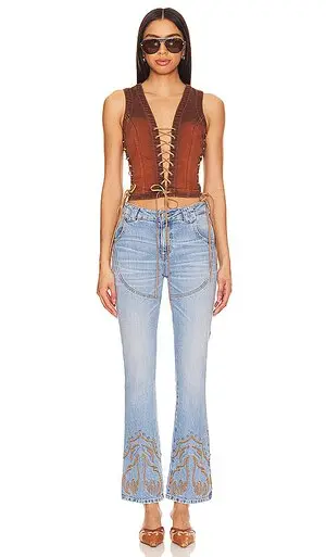 UNDERSTATED LEATHER Western Stretch Jeans