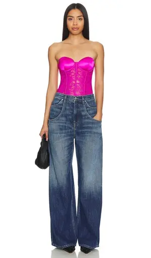 FLEUR DU MAL X Boned Bustier In Pink