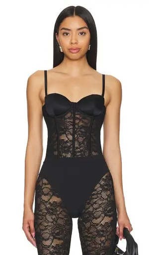Fleur Du Mal X Boned Bustier - Black