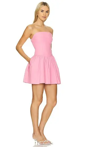 Susana Monaco Tube Flare Mini Dress - Knockout Pink