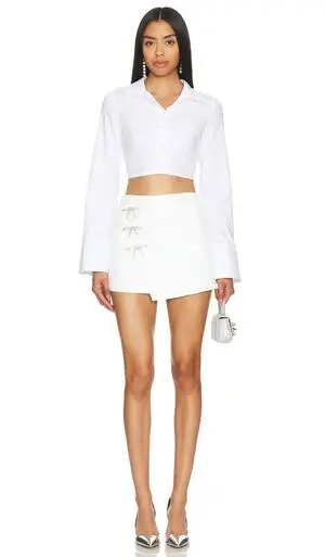 MORE TO COME Ember Mini Skirt - White