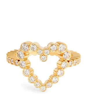 Sophie Bille Brahe Heart Diamond Ring - Gold