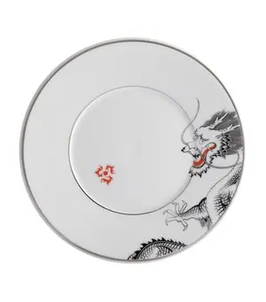 MEISSEN Porcelain-platinum Lucky Dragon Side Plate - Metallic
