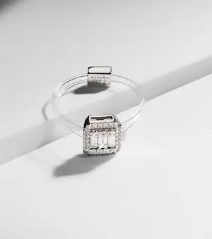 PERSEE 18kt White Gold Diamond Ring - Silver