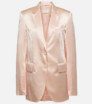 Sportmax Volante Satin Blazer - Pink
