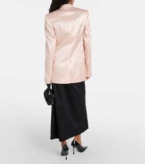 Sportmax Volante Satin Blazer - Pink