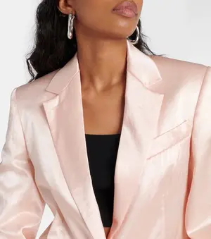 Sportmax Volante Satin Blazer - Pink