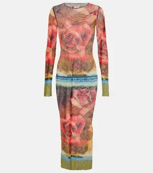 JEAN PAUL GAULTIER Floral Midi Dress - Red