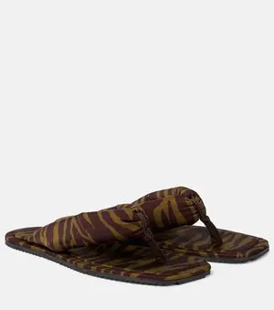 Attico Indie Zebra-print Thong Sandals - Multicoloured