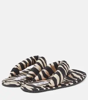 Attico Zebra-print Thong Sandals - Multicoloured
