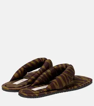 Attico Zebra-print Thong Sandals - Multicoloured