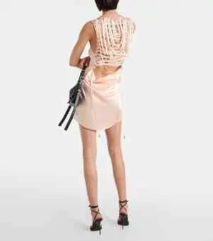 JEAN PAUL GAULTIER Deconstructed Satin Minidress