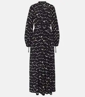 Max Mara Urbania Printed Silk Maxi Dress