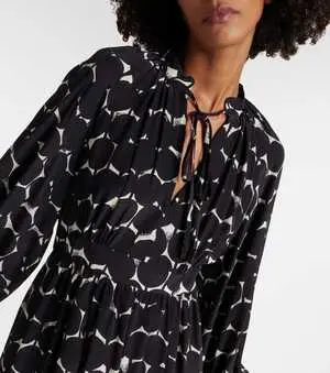 Max Mara Urbania Printed Silk Maxi Dress