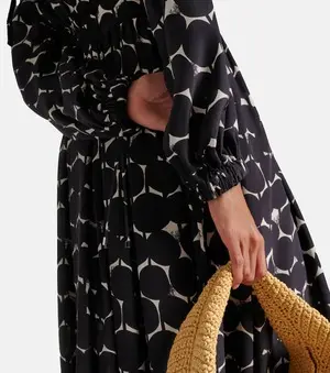 Max Mara Urbania Printed Silk Maxi Dress