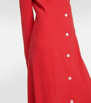 THE ROW Myra Silk Shirt Dress - Red