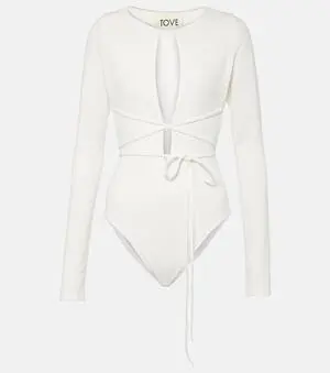 TOVE Jennifer Cutout Crêpe Jersey Bodysuit