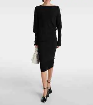 Wolford Draped Jersey Sweater Dress