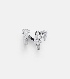 REPOSSI 18kt White Gold Single Clip-on Earring With Diamonds - Silver