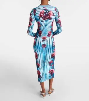 JEAN PAUL GAULTIER Floral Jersey Midi Dress