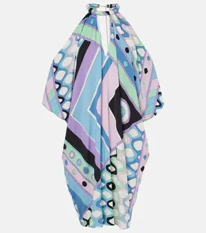 EMILIO PUCCI Pucci Vivara-Print Jersey Satin Kaftan
