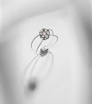 PERSEE Persée Floating Diamond Ring - Metallic
