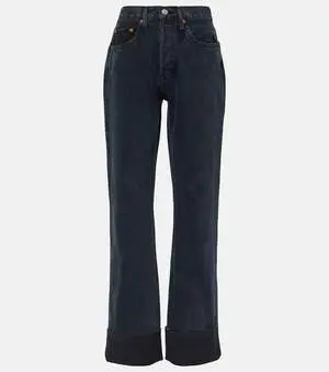 RE/DONE High-rise Straight-leg Jeans