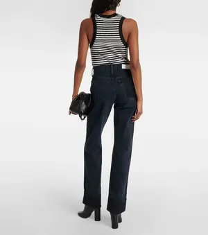 RE/DONE High-rise Straight-leg Jeans