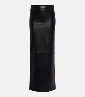 MONOT Mônot Low-rise Leather Maxi Skirt