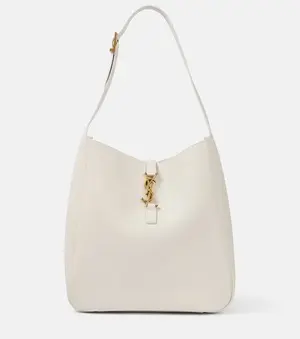 Saint Laurent Le 5 À 7 Supple Large Leather Shoulder Bag - White