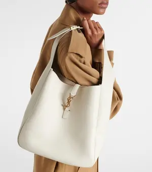 Saint Laurent Le 5 À 7 Supple Large Leather Shoulder Bag - White