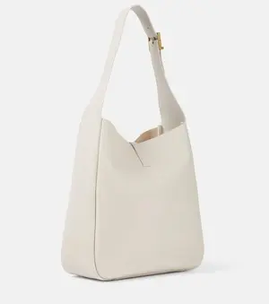 Saint Laurent Le 5 À 7 Supple Large Leather Shoulder Bag - White