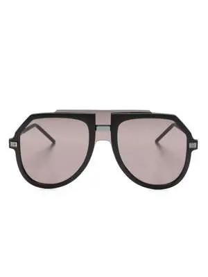 Dolce & Gabbana Dg6195 Pilot-frame Sunglasses - Black