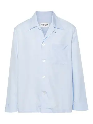 CDLP Camp-collar Pyjama Shirt - Blue