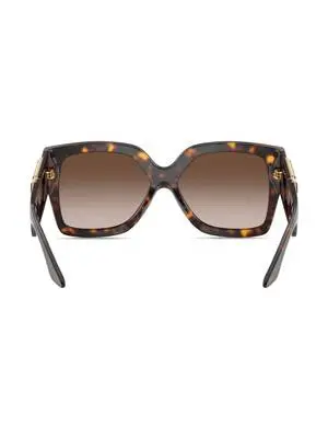 Versace Medusa Plaque Oversized Sunglasses - Brown
