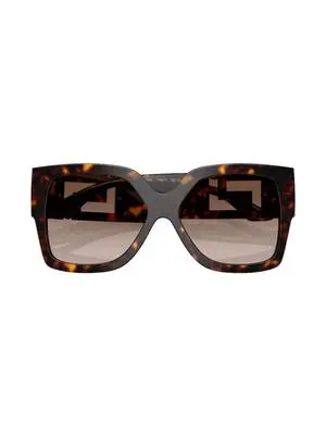 Versace Medusa Plaque Oversized Sunglasses - Brown