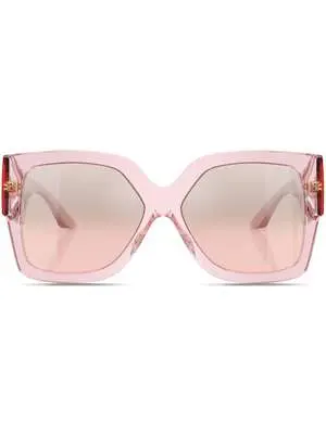 Versace Greca Plaque Oversized Sunglasses - Pink
