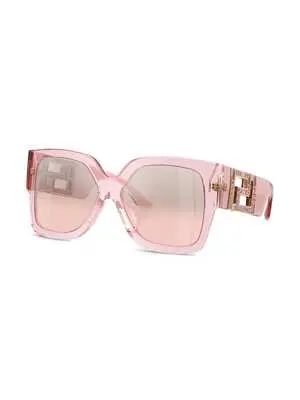 Versace Greca Plaque Oversized Sunglasses