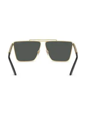 Versace Tubular Greca Square-frame Sunglasses