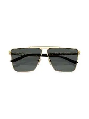 Versace Tubular Greca Square-frame Sunglasses