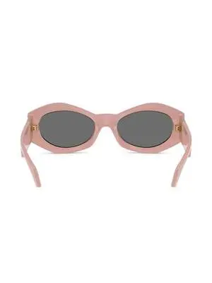Versace Medusa Plaque Oval-frame Sunglasses