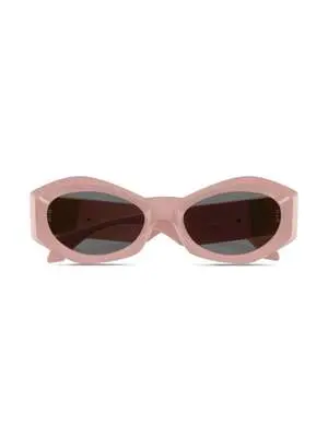 Versace Medusa Plaque Oval-frame Sunglasses