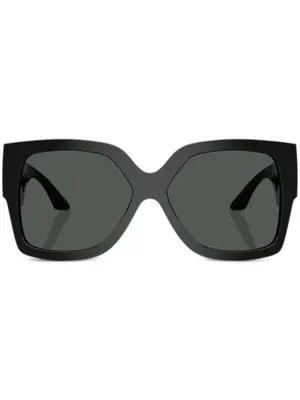 Versace Greca Oversize-frame Sunglasses - Black